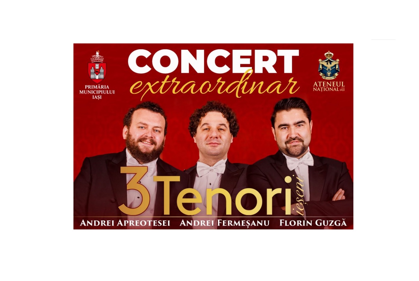 IAȘI: Concert extraordinar al Celor 3 tenori, de zilele orașului ...