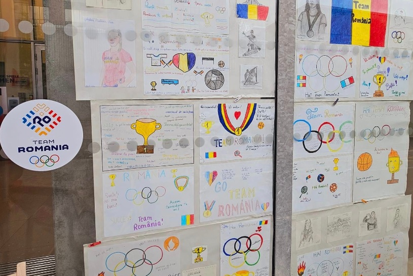 Mesaje desenate de copii pentru Team Romania, expuse în Satul Olimpic ...